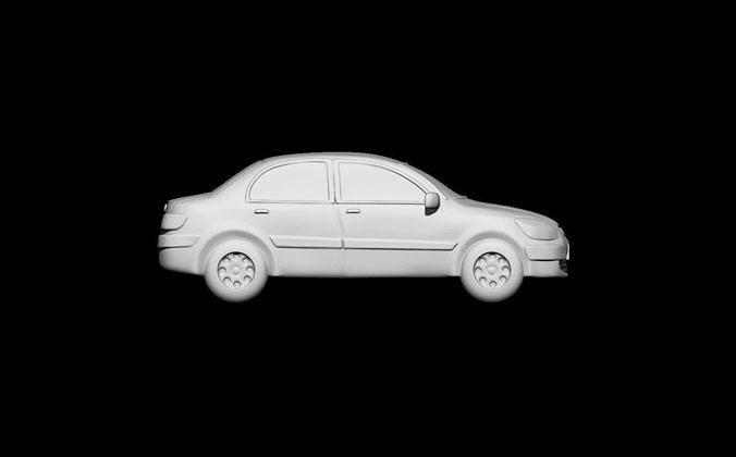 Kia Rio Sedan 2009 - 3D Static Model 3D model 3D printable | CGTrader