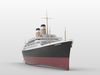 SS Constitution ocean liner cruise ship printable model 1951 3D model ...