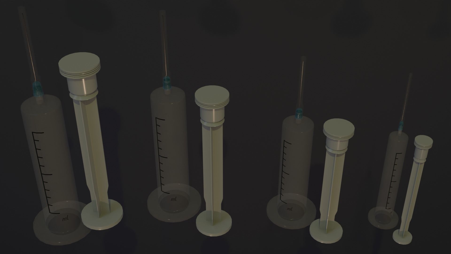 3D model Medical syringes VR / AR / low-poly | CGTrader