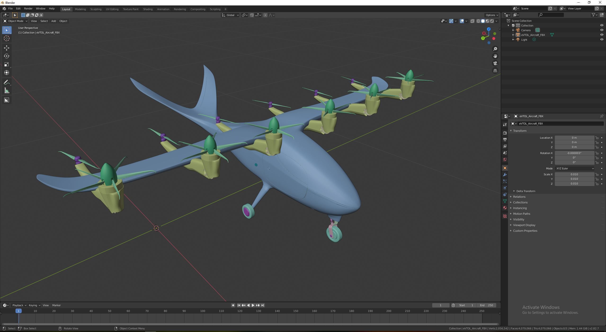 eVTOL Aircraft 3D model | CGTrader