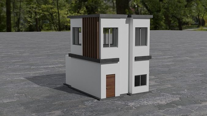 3D model Simple Modern House 1 VR / AR / low-poly | CGTrader