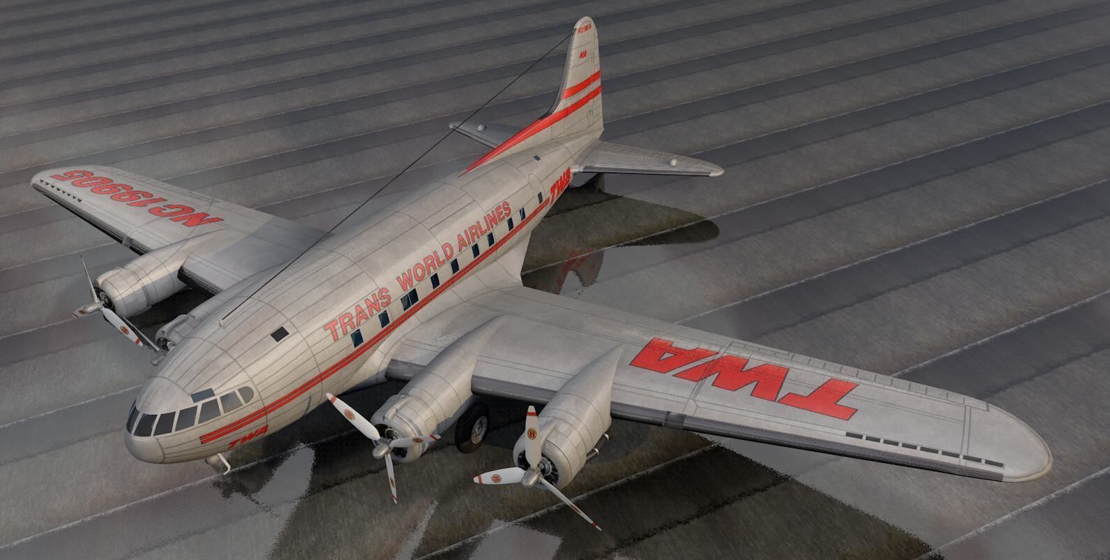Boeing B-307 Stratoliner - Boeing C-75 3D model | CGTrader