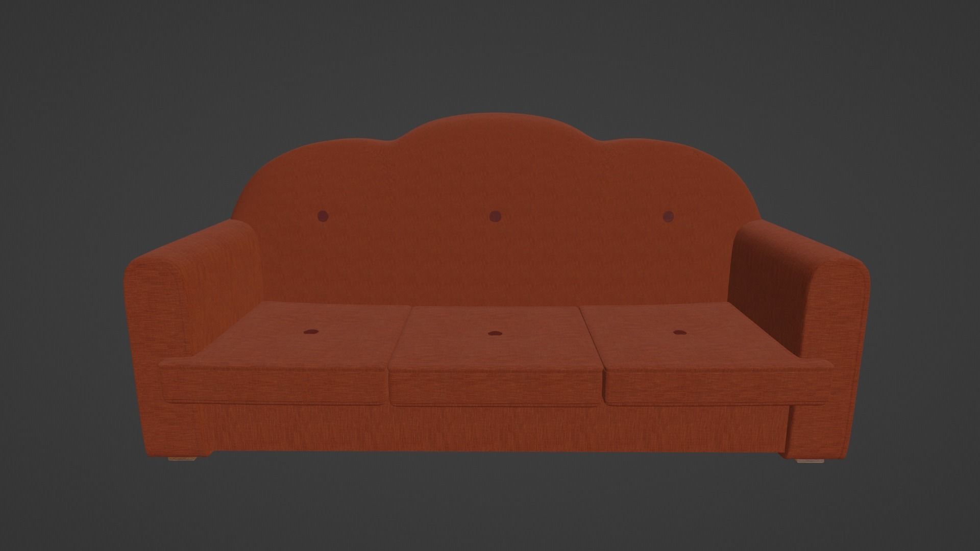 Simpsons Piano Room Couch free 3D model | CGTrader