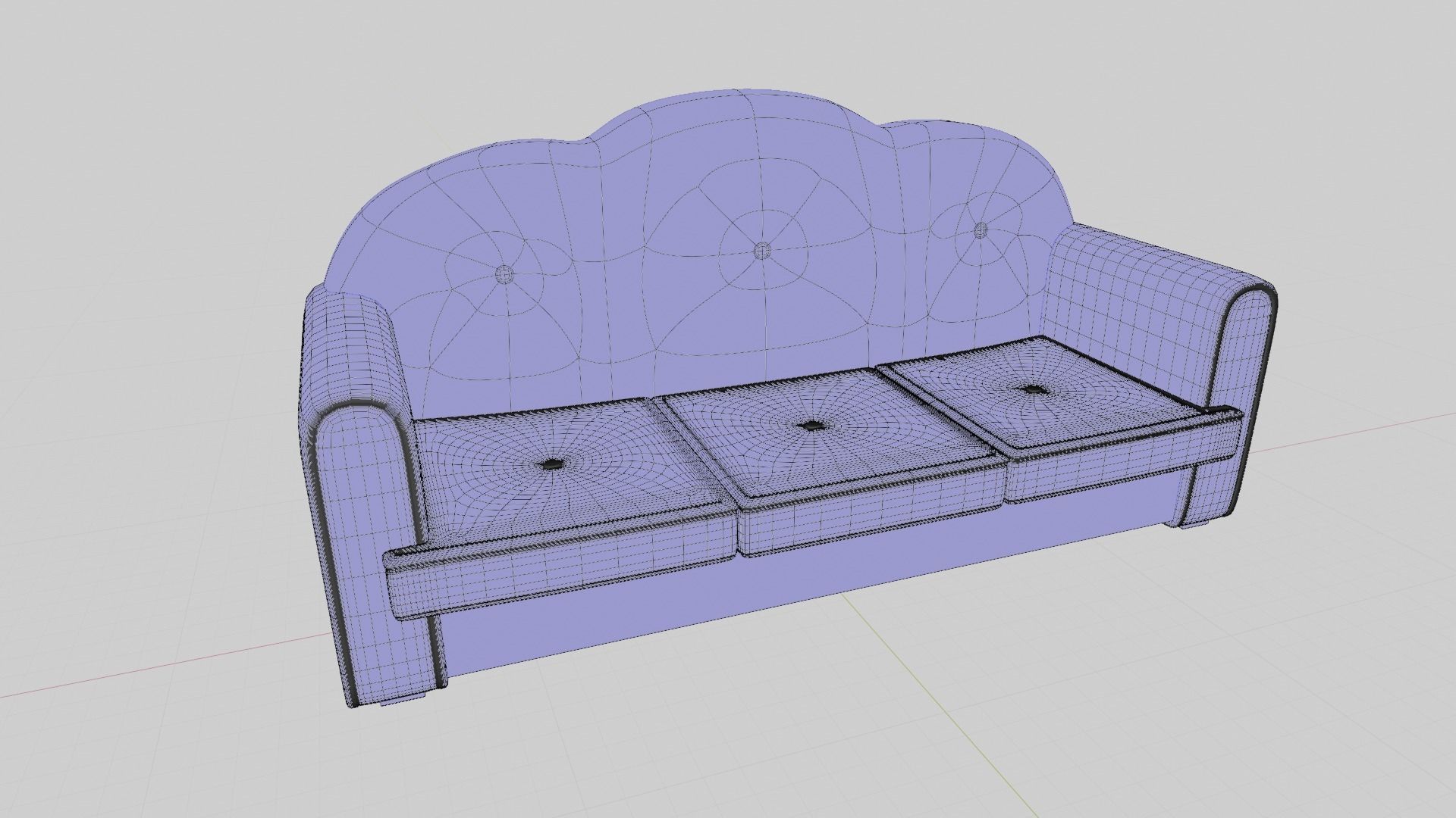 Simpsons Piano Room Couch free 3D model | CGTrader