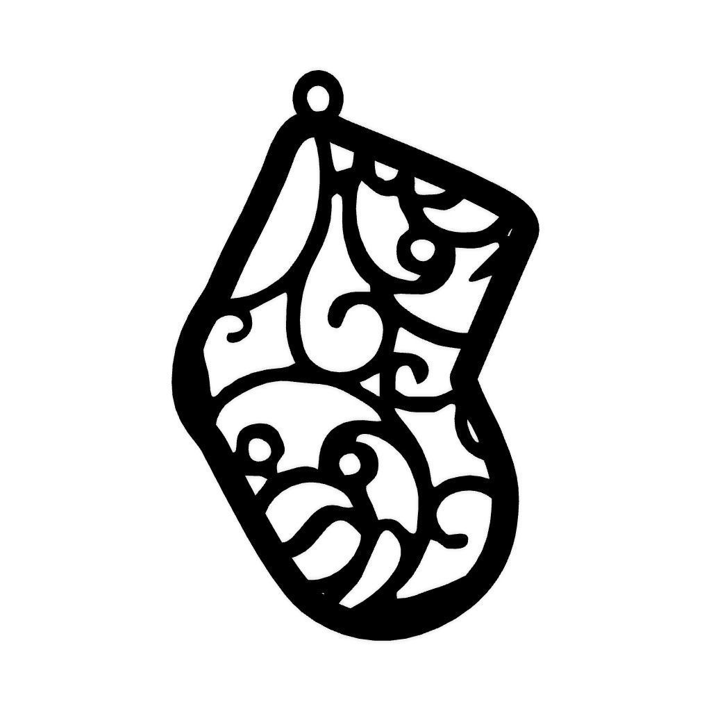 Christmas Decoration Socks 3D model 3D printable | CGTrader