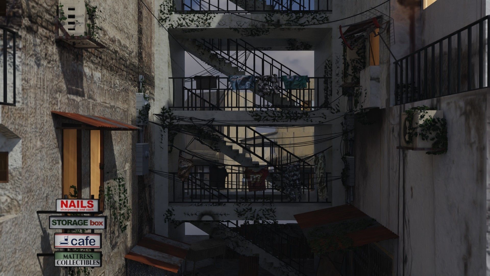 3D model slum alley VR / AR / low-poly | CGTrader