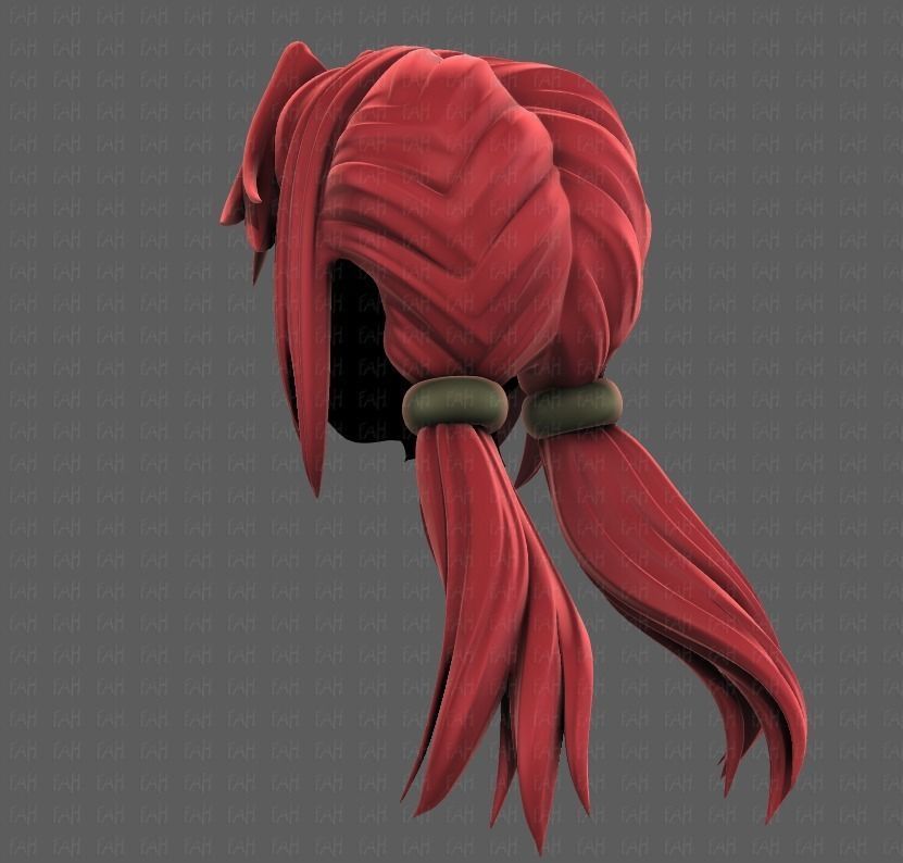 3D model 3D Hair style for girl V109 VR / AR / low-poly | CGTrader