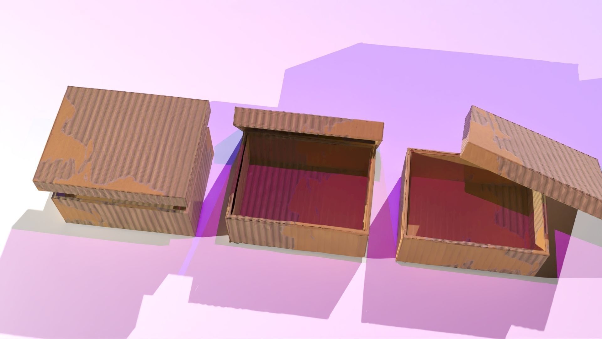 3D model Cardboard boxes I Cajas Carton VR / AR / low-poly | CGTrader
