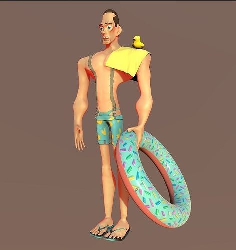 3d Model Dan The Man 3d Full Character Model T Pose Low Poly 3d Model Vr Ar Low Poly Cgtrader 