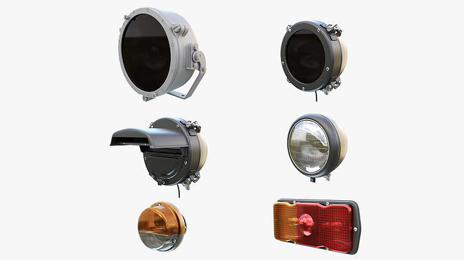 Soviet APC Lights Set 3D model | CGTrader