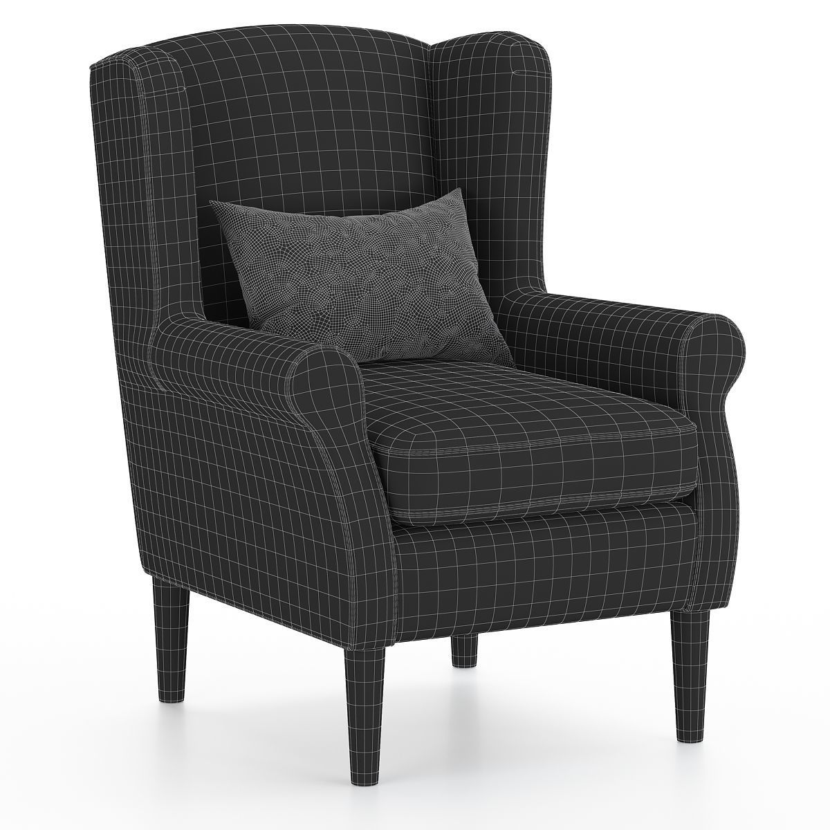 3D model Sherlock Highback Armchair VR / AR / low-poly | CGTrader