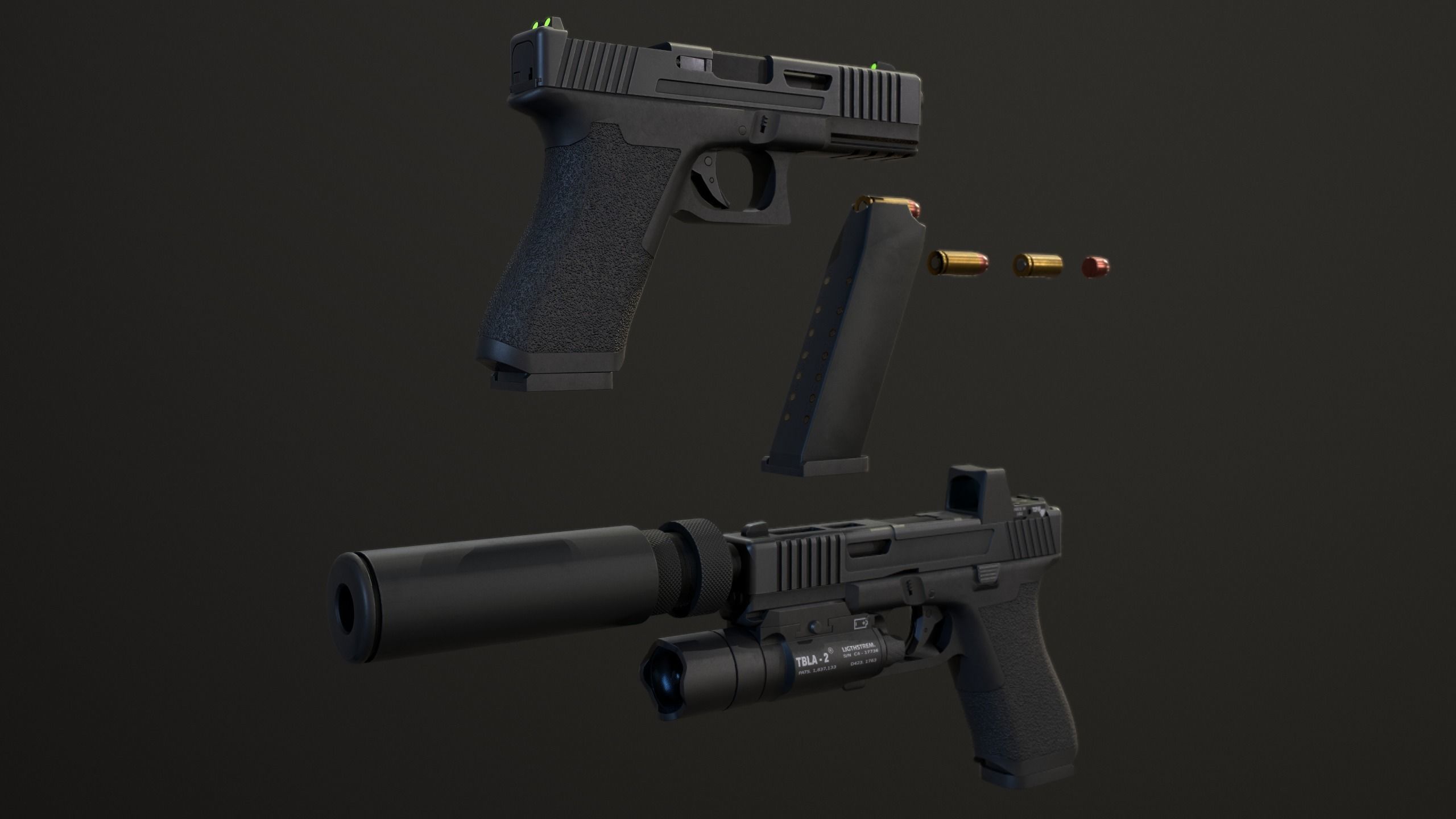 3D model Weapons Pack VR / AR / low-poly | CGTrader