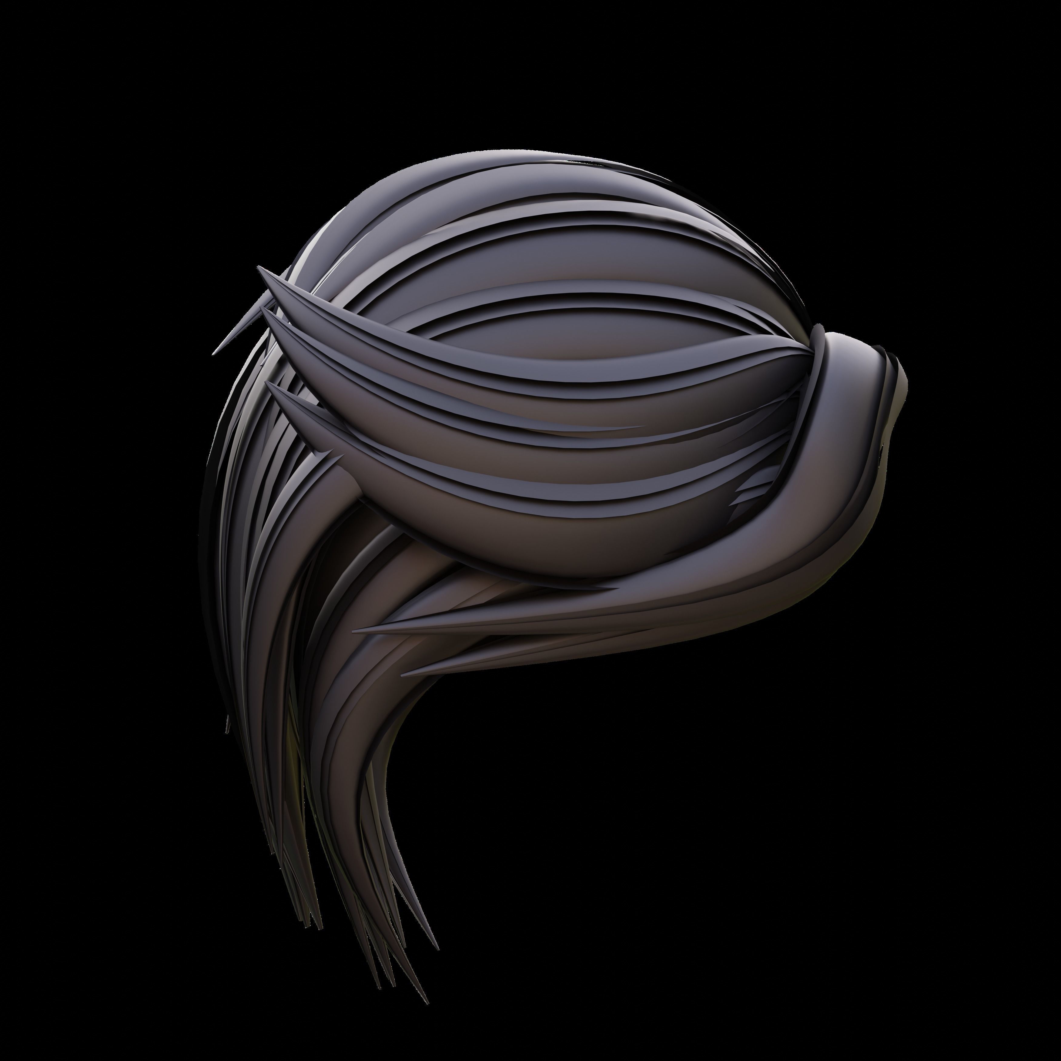 3D model Hair style for Man low poly VR / AR / low-poly | CGTrader