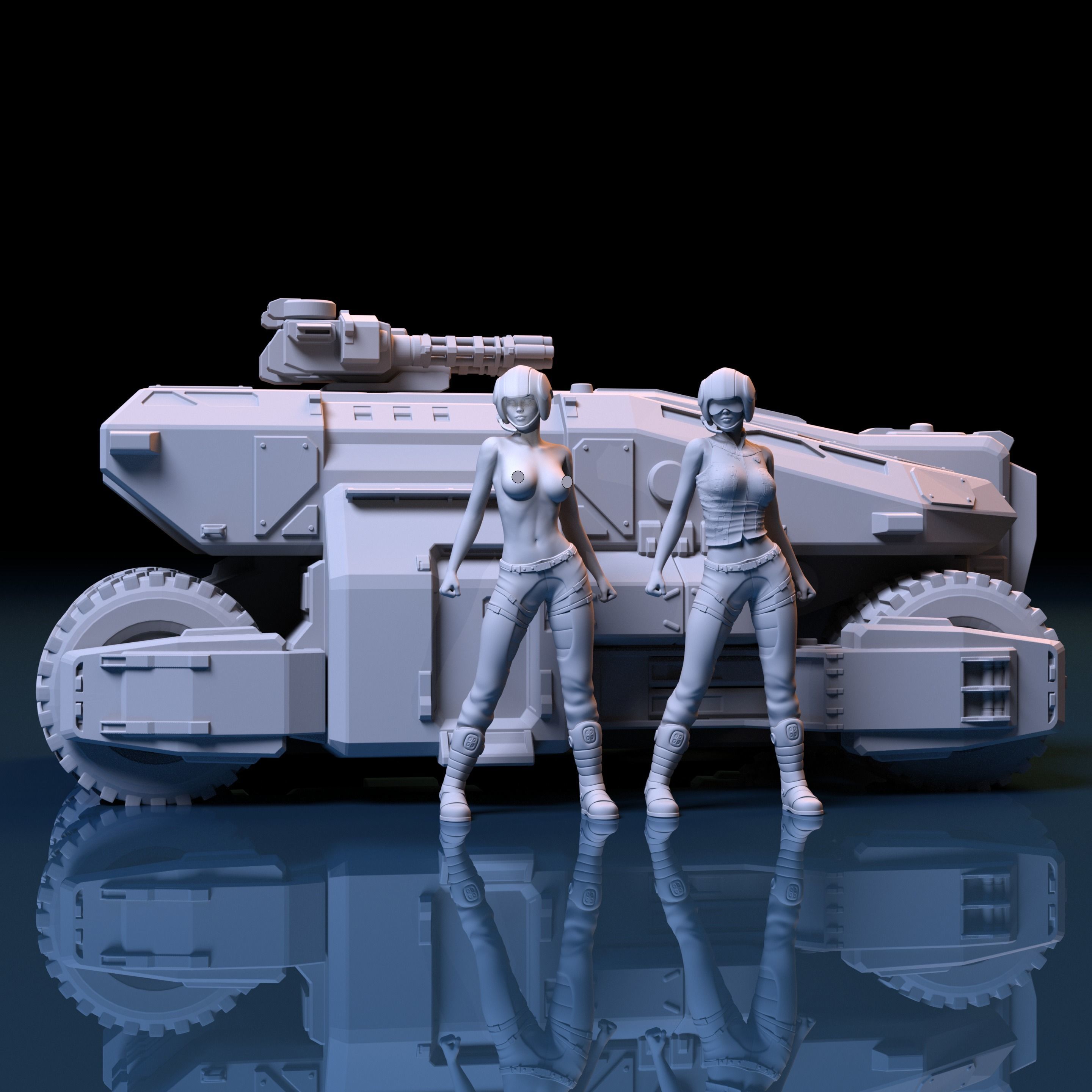 SCI-FI ROVER 3D model 3D printable | CGTrader