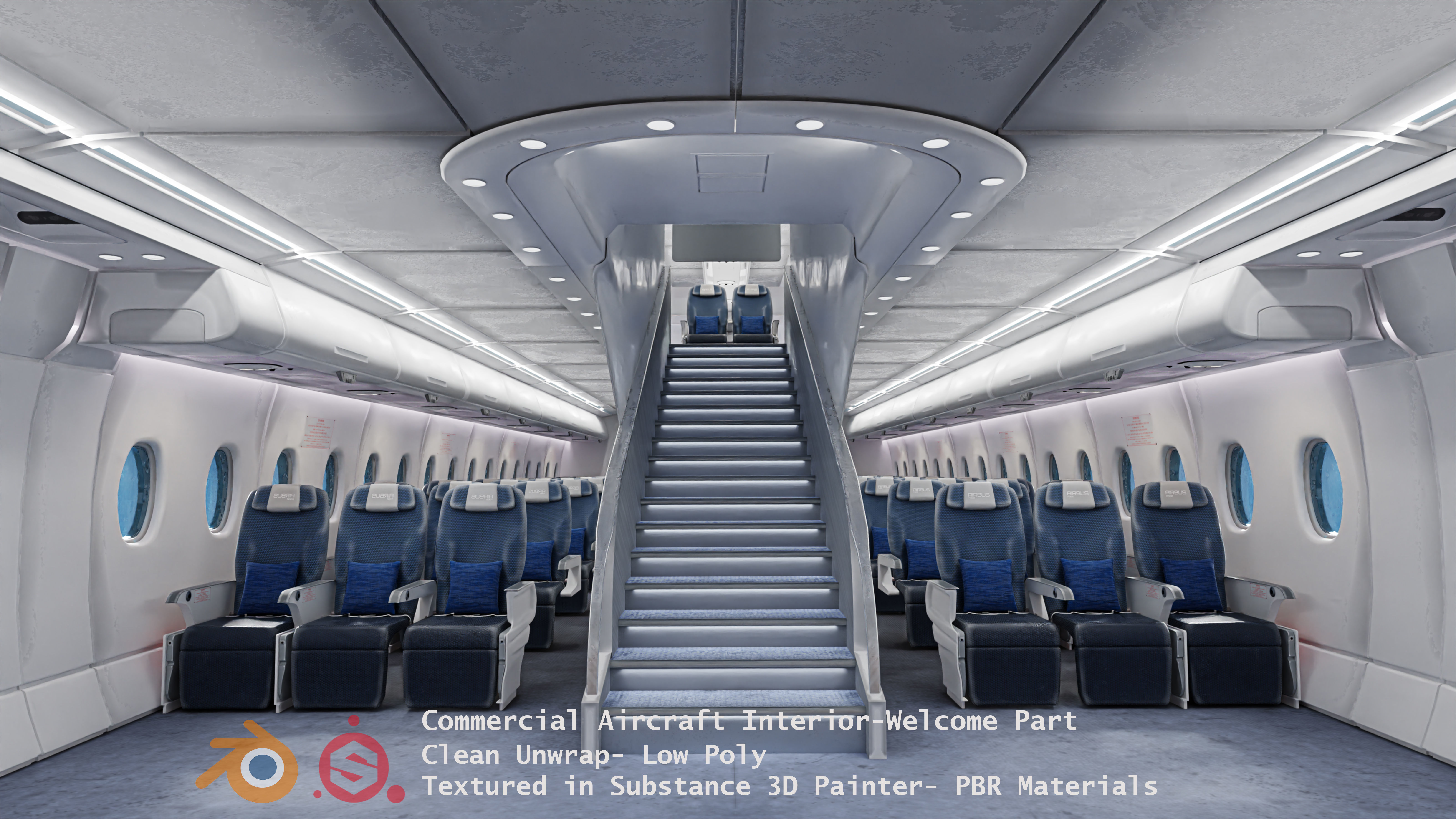 3D model Airbus A380 interior 3D model -Welcome part of aircraft VR ...