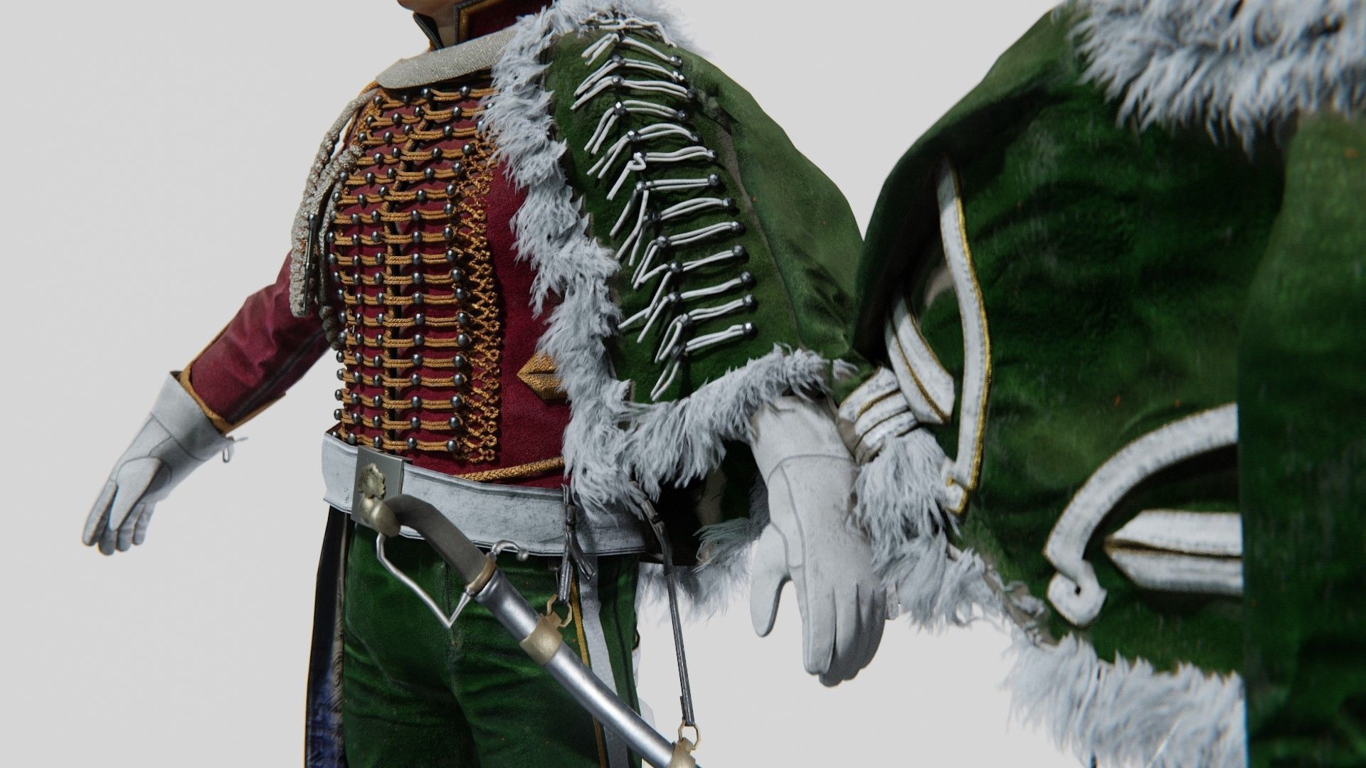 3D model Soldier Napoleon High Rank Officer Rigged VR / AR / low-poly ...