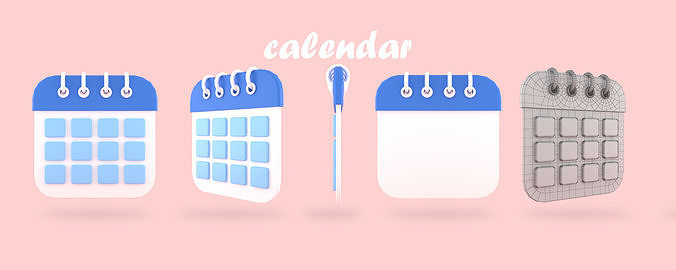 calendar 3d cartoon 3D model | CGTrader