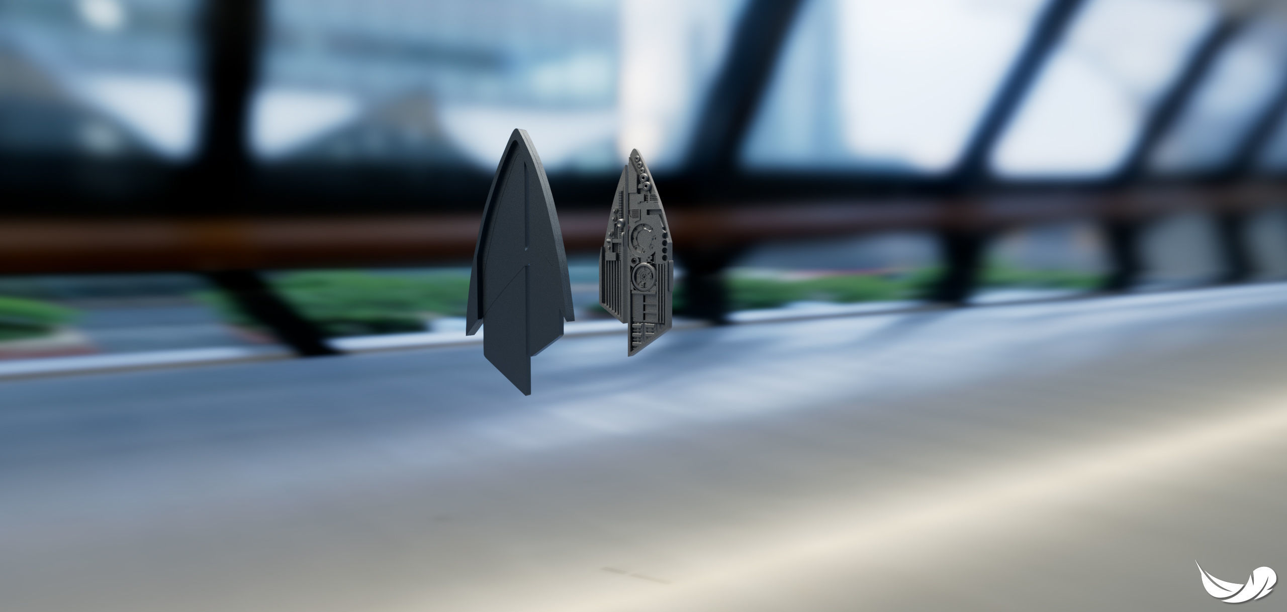 Star Trek Picard Combadge with internals 3D model 3D printable | CGTrader