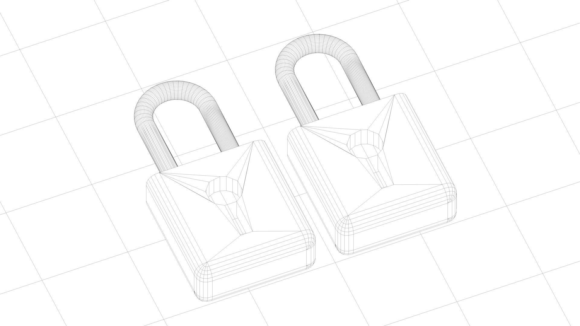 lock door lock 3D model | CGTrader