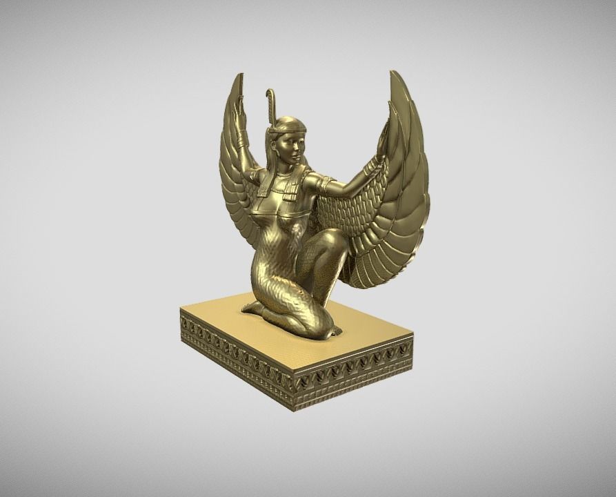 Maat egyptian goddess statue for 3d print 3D model 3D printable | CGTrader