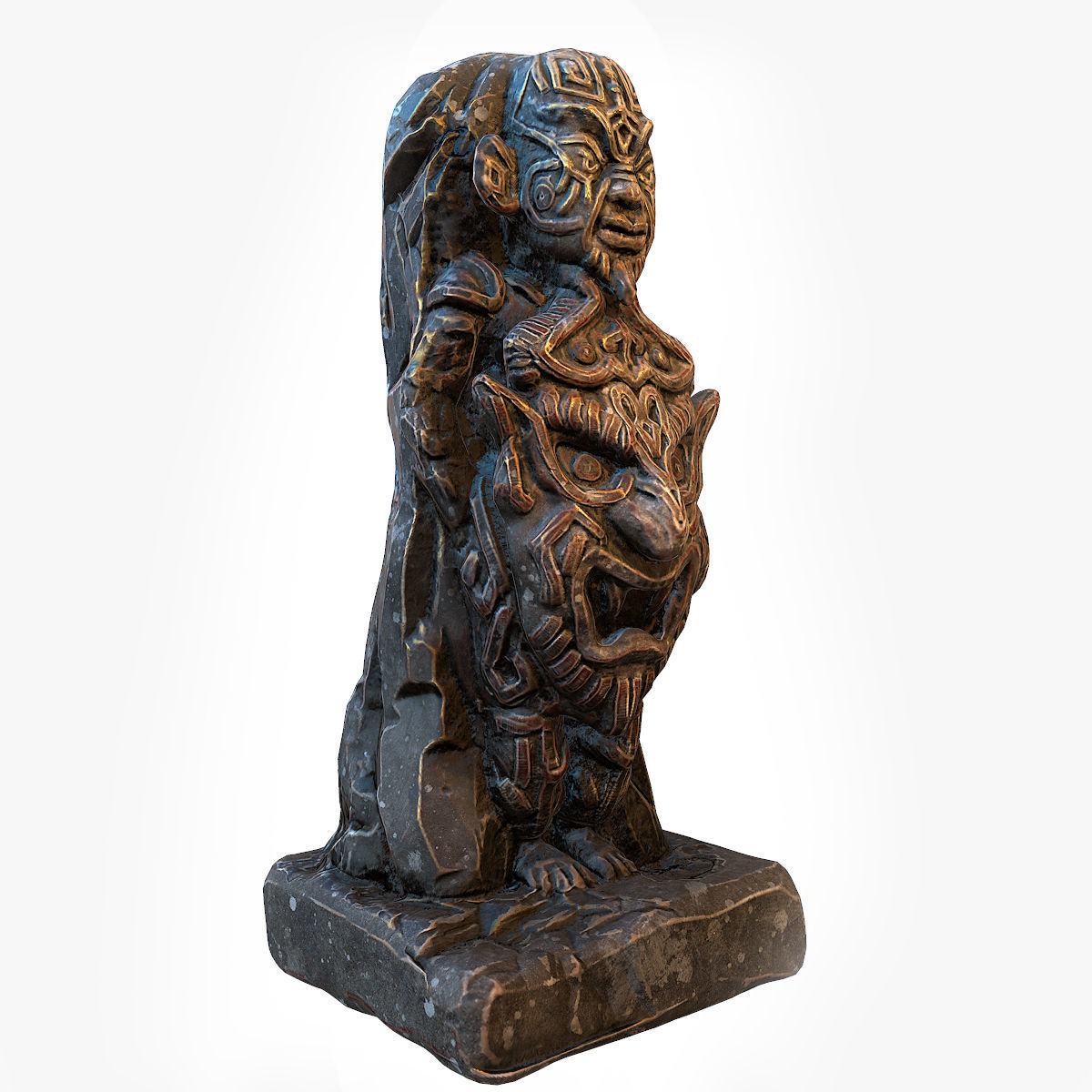 3D model Aztec Statue 1 VR / AR / low-poly | CGTrader