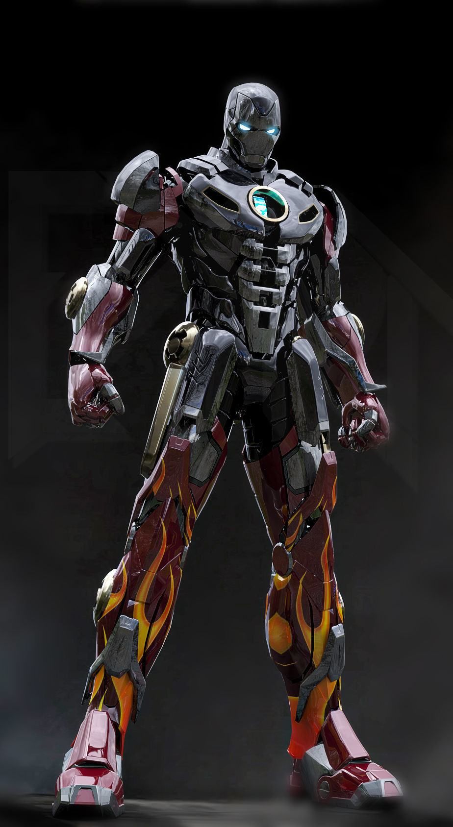 Iron Man MK22 Hot Rod 3D model rigged | CGTrader
