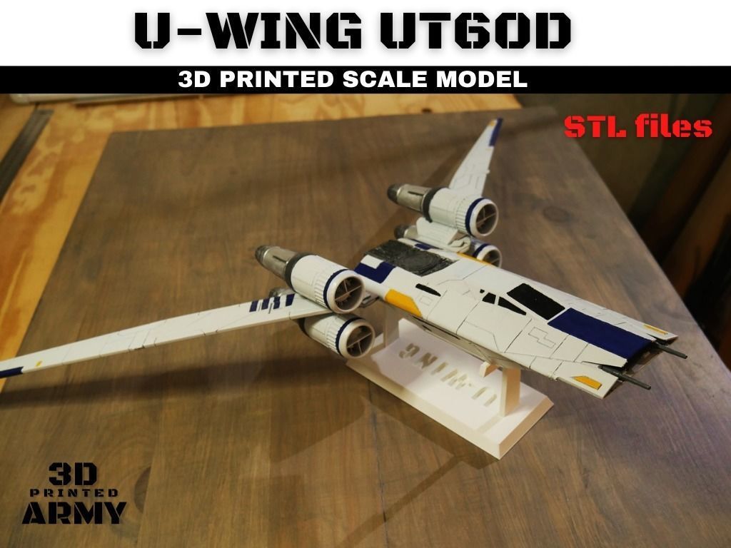 Star Wars UWING UT60D starfighter 3D model 3D printable | CGTrader