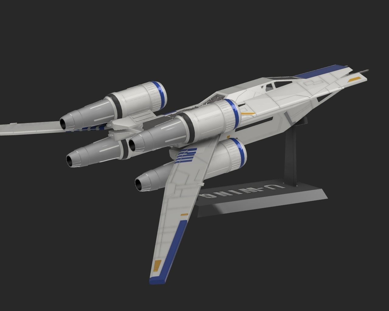 Star Wars UWING UT60D starfighter 3D model 3D printable | CGTrader