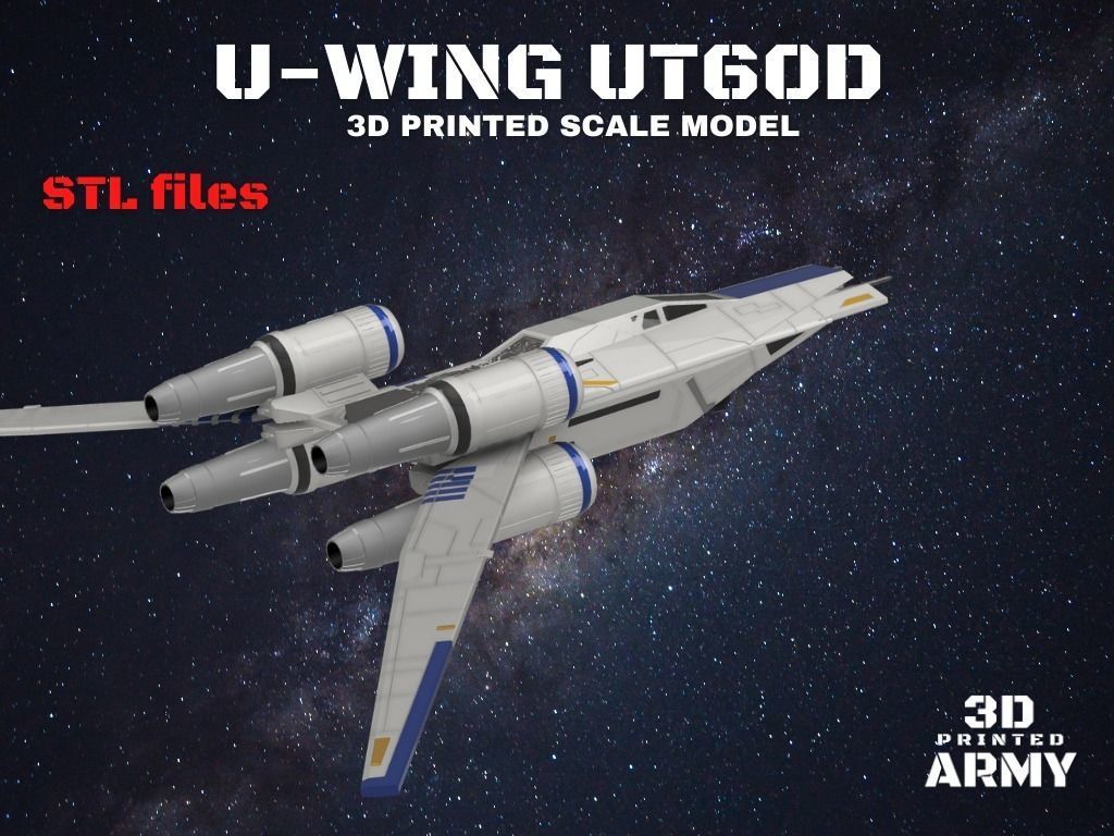 Star Wars UWING UT60D starfighter 3D model 3D printable | CGTrader
