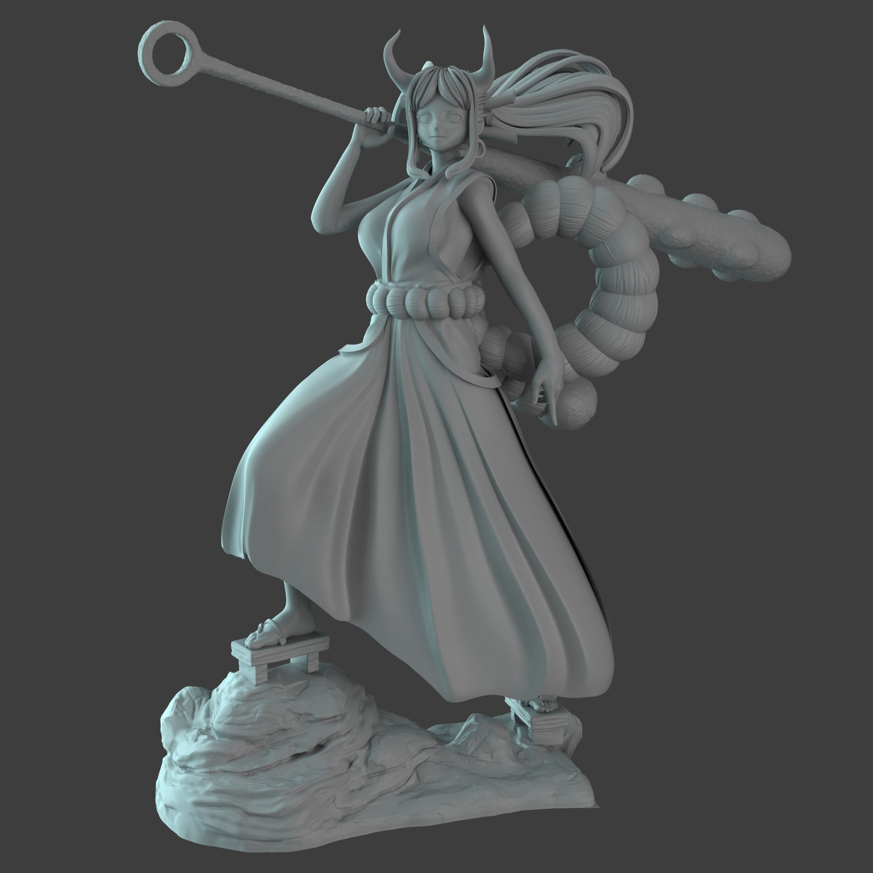 yamato from one piece 3D model 3D printable | CGTrader
