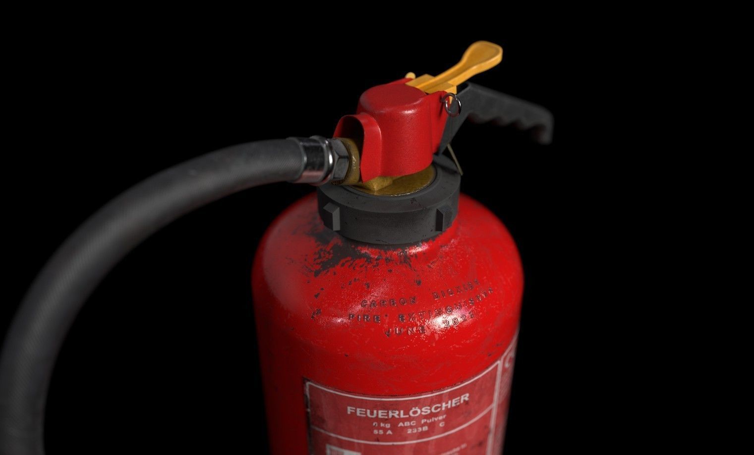 3D model RUSTY CO2 FIRE EXTINGUISHER - GAME READY - LOW POLY - PBR VR ...