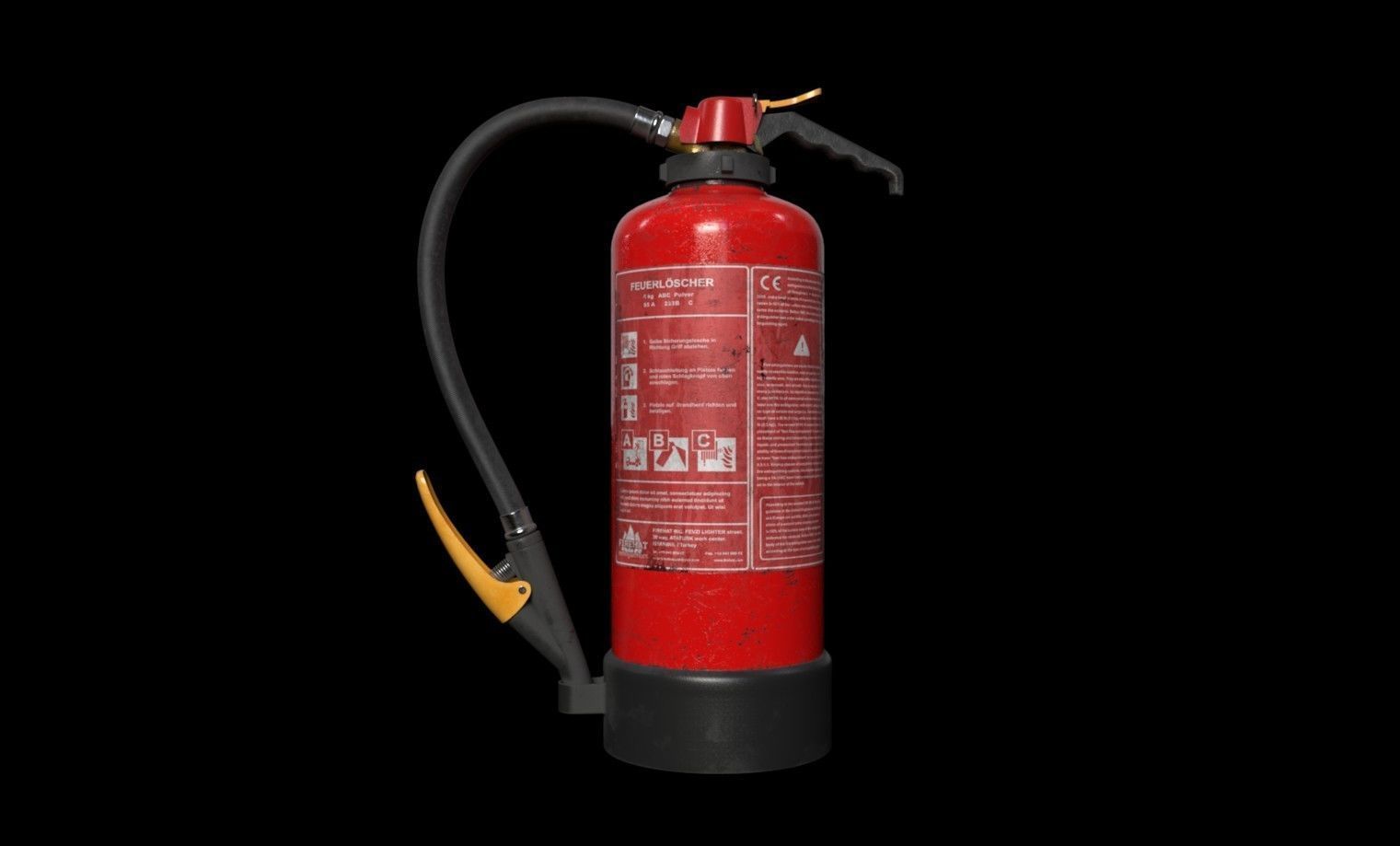 3D model RUSTY CO2 FIRE EXTINGUISHER - GAME READY - LOW POLY - PBR VR ...