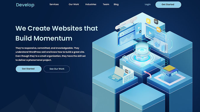 Web Development Modern and Professional Web Design Concept 3D model ...