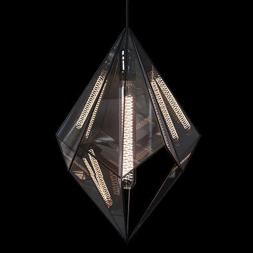 Pendant geometric glass light Tender free 3D model | CGTrader