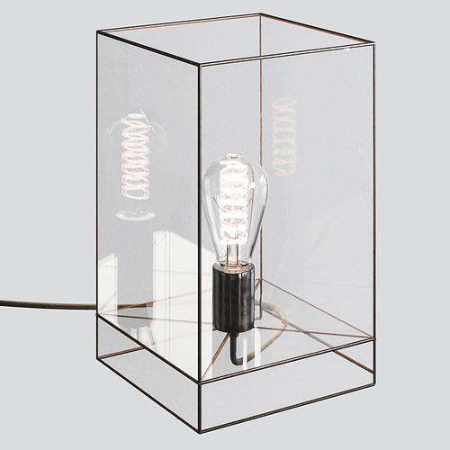 Table geometric glass light Cuboid free 3D model | CGTrader