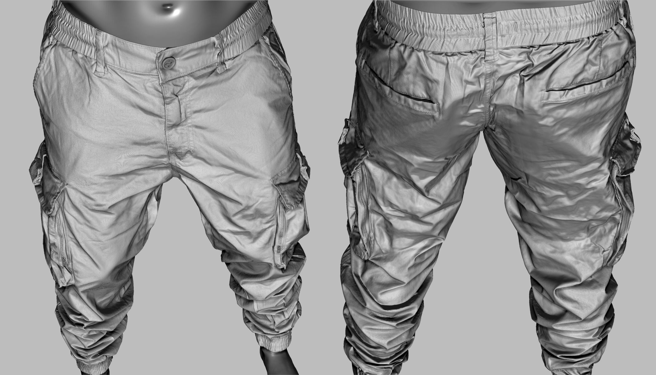 3D model Cargo Pants 004 VR / AR / low-poly | CGTrader