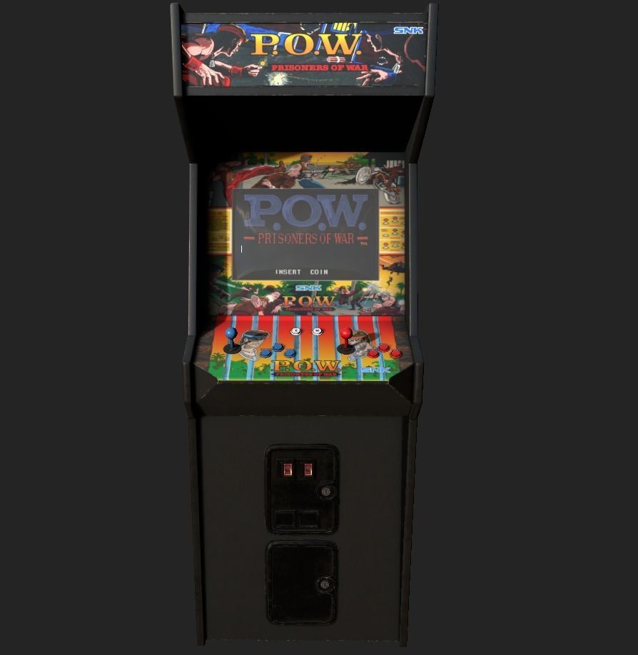 3D model POW Arcade machine VR / AR / low-poly | CGTrader