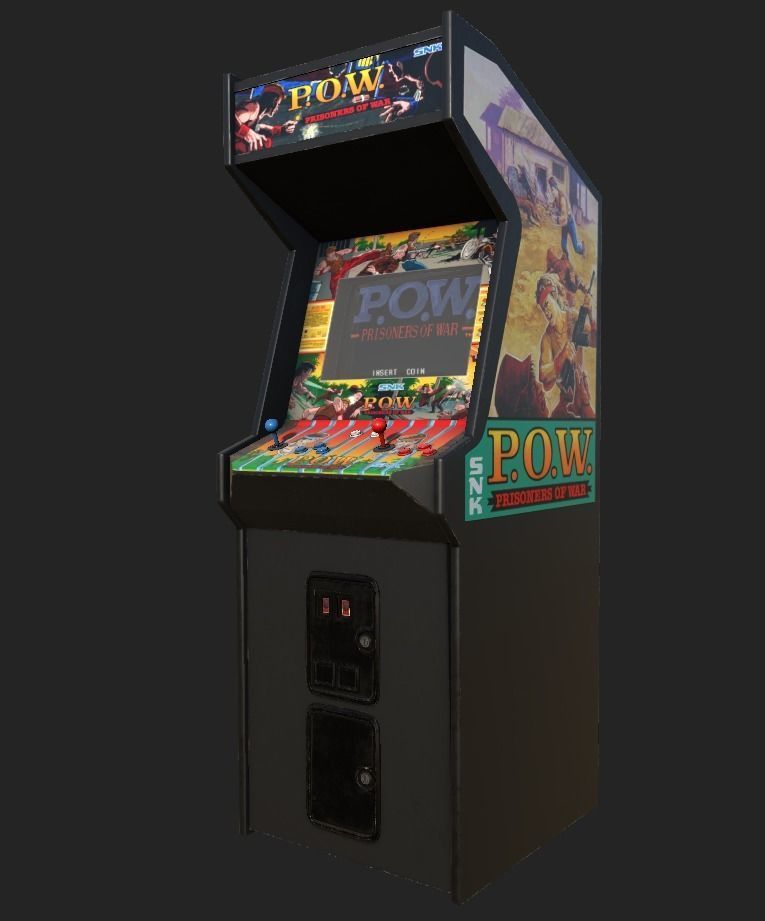 3D model POW Arcade machine VR / AR / low-poly | CGTrader