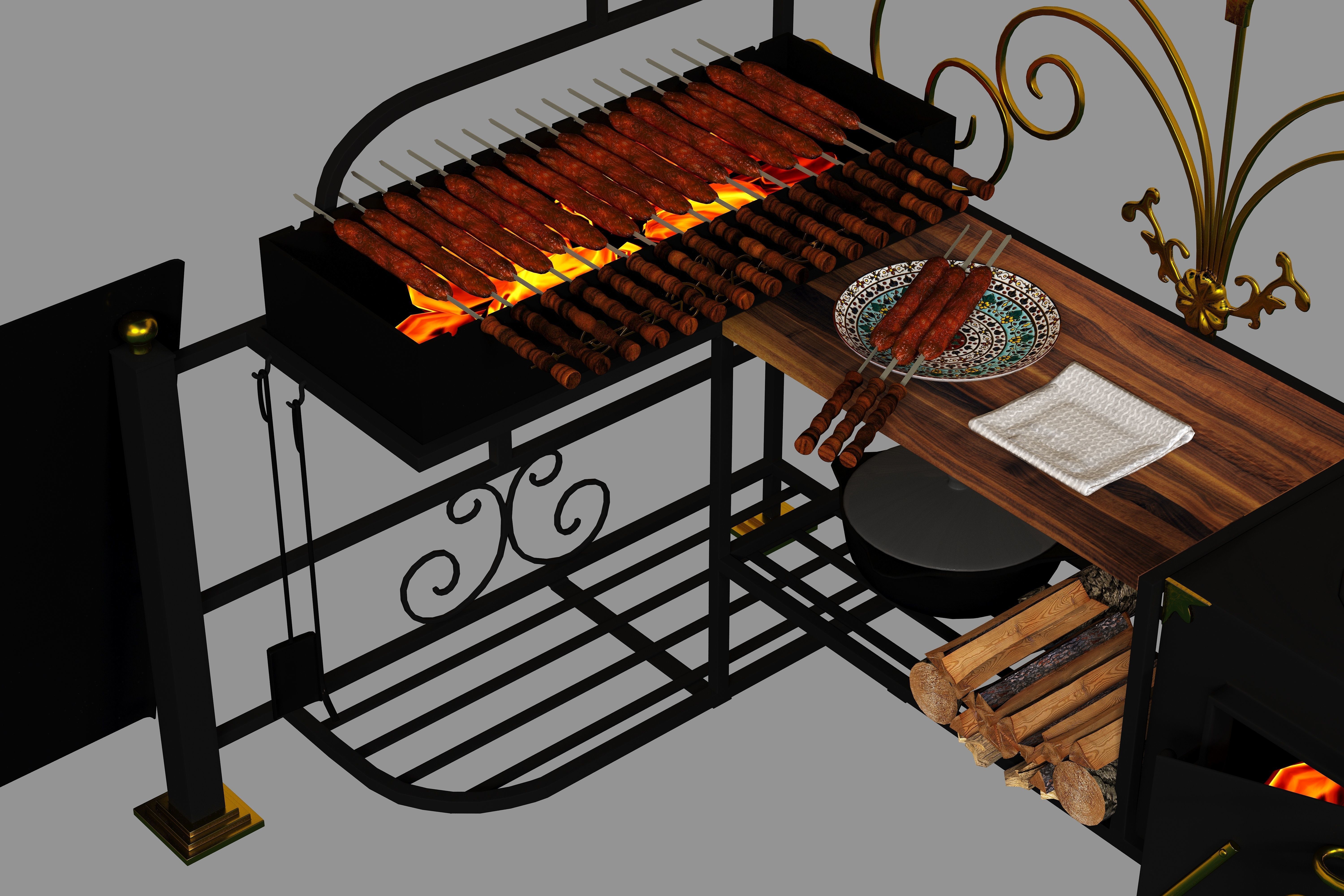 Barbecue 3D model | CGTrader