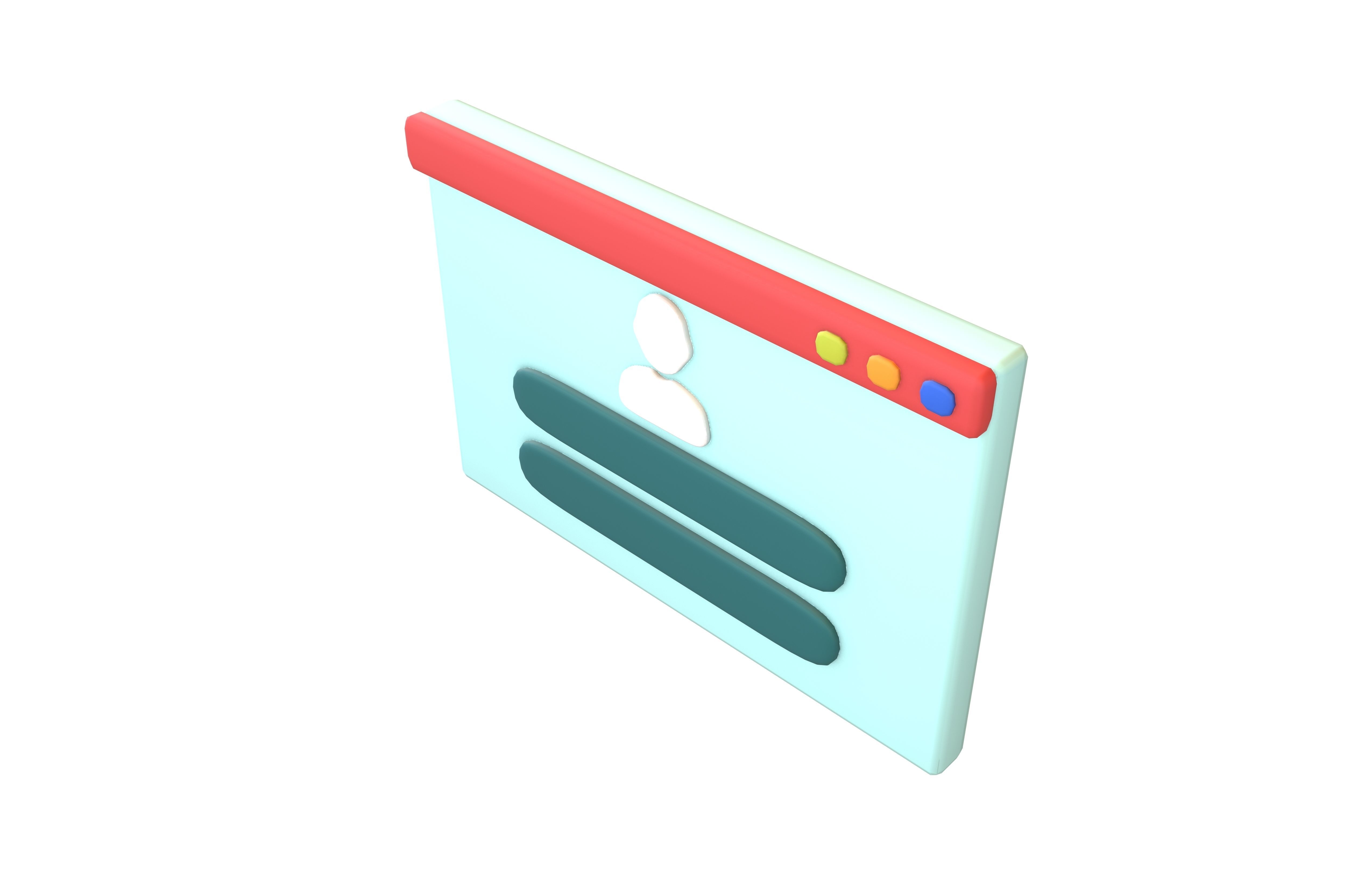 3D model Website Login Icon v1 002 VR / AR / low-poly | CGTrader