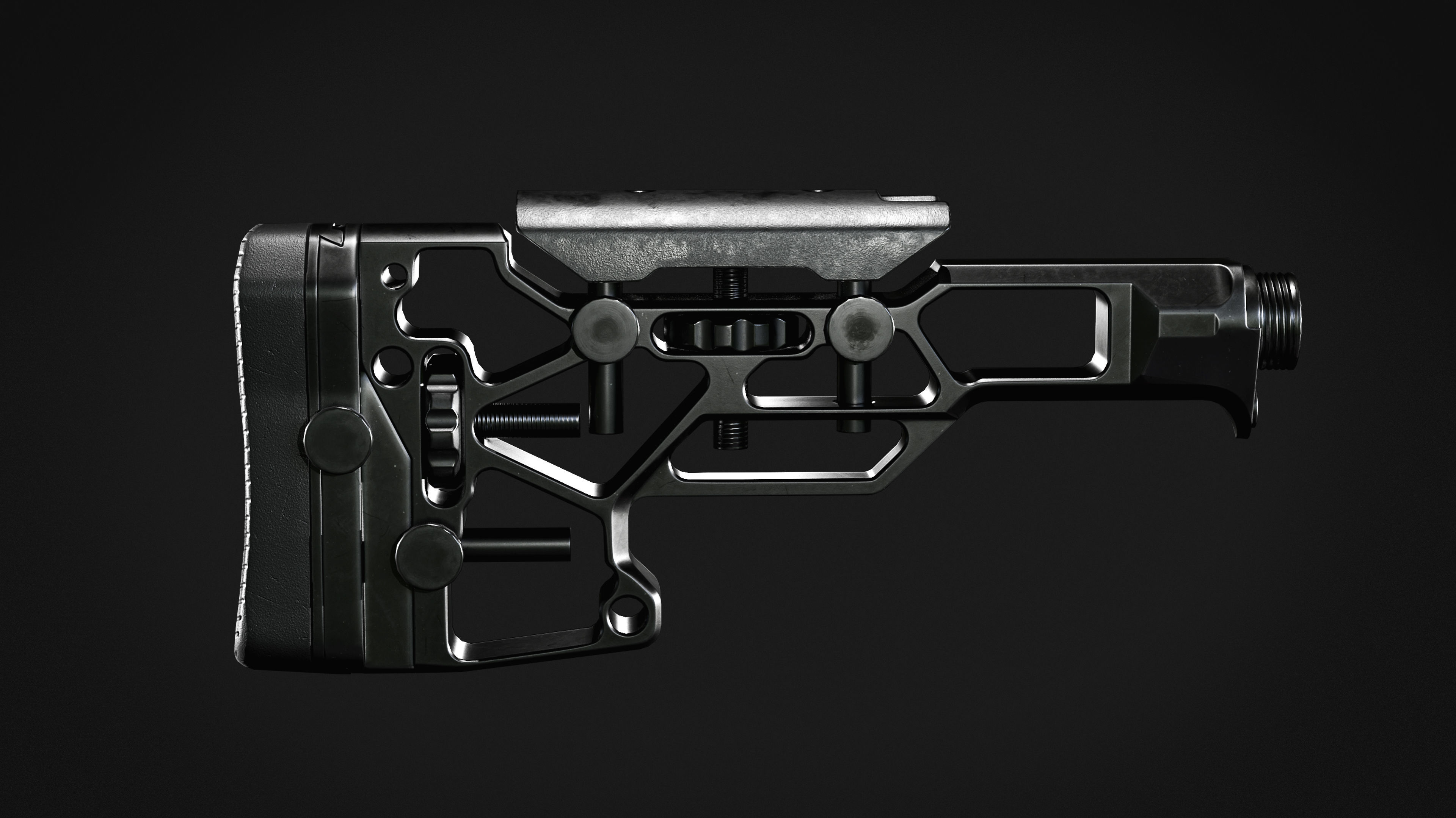 3D model MDT SRS- Skeleton Rifle Buttstock VR / AR / low-poly | CGTrader