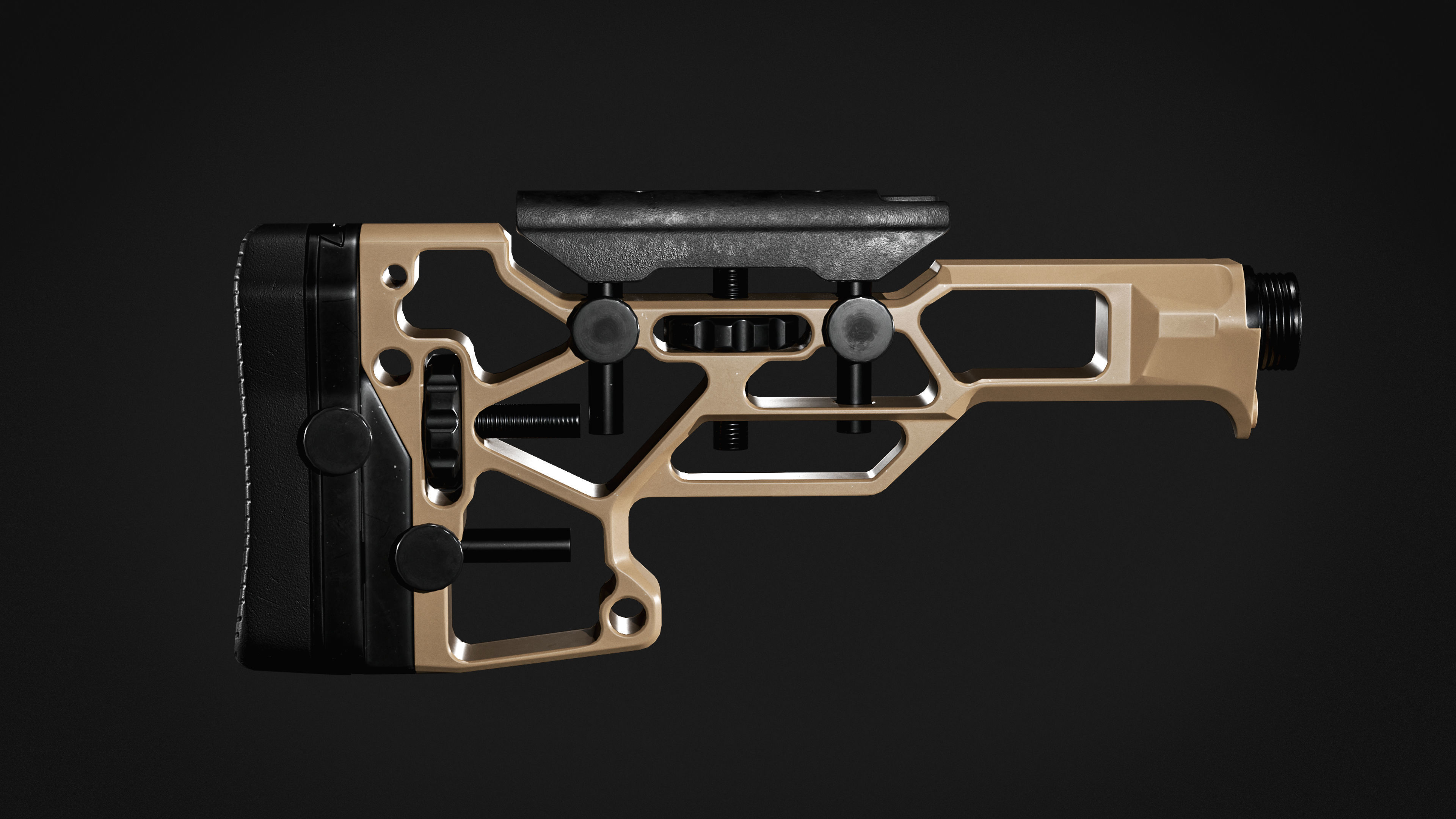 3D model MDT SRS- Skeleton Rifle Buttstock VR / AR / low-poly | CGTrader