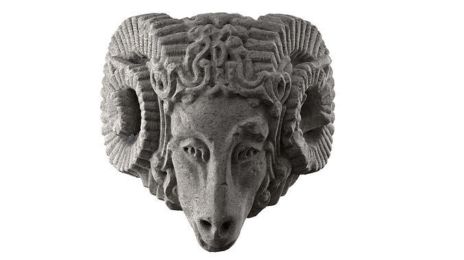 Medieval Sculpture Ram Head 3D model | CGTrader