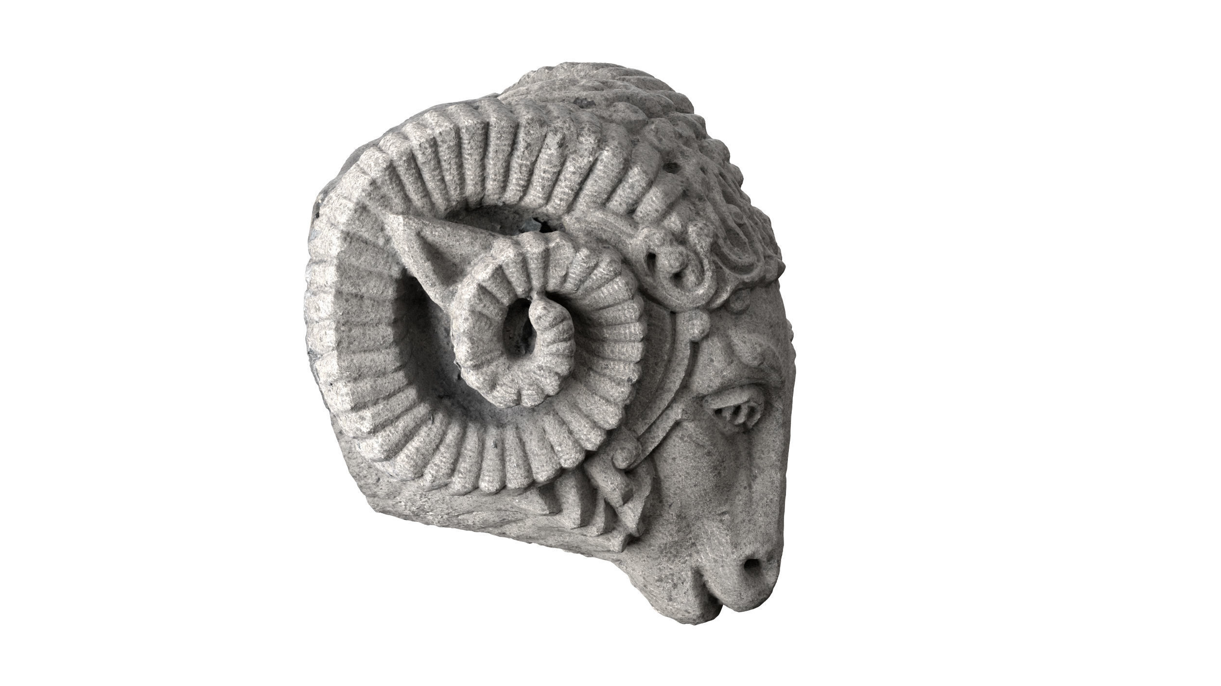 Medieval Sculpture Ram Head 3D model | CGTrader