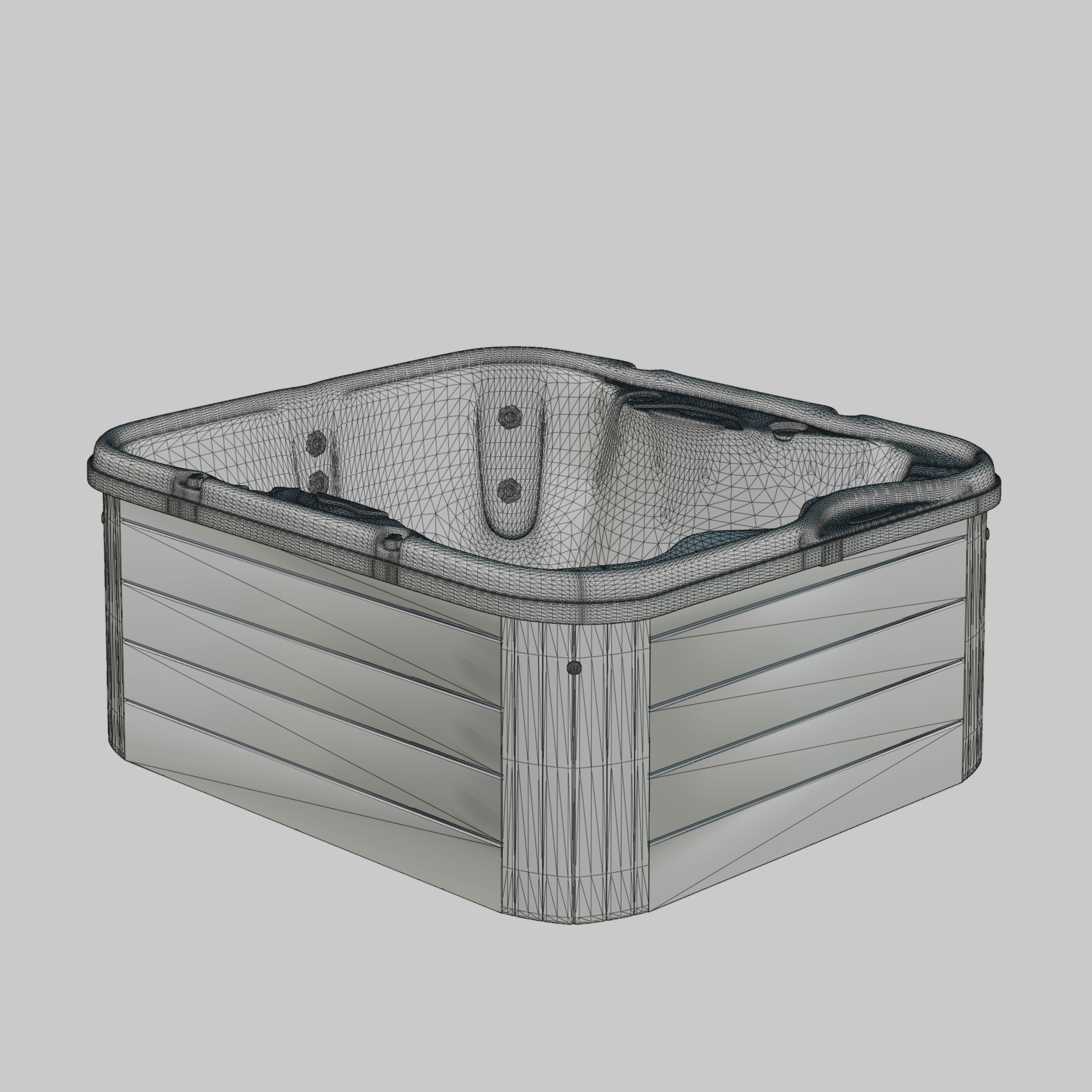 3D model 3D model of Hot Tub Jacuzzi Nordic Spas Retreat SE VR / AR ...
