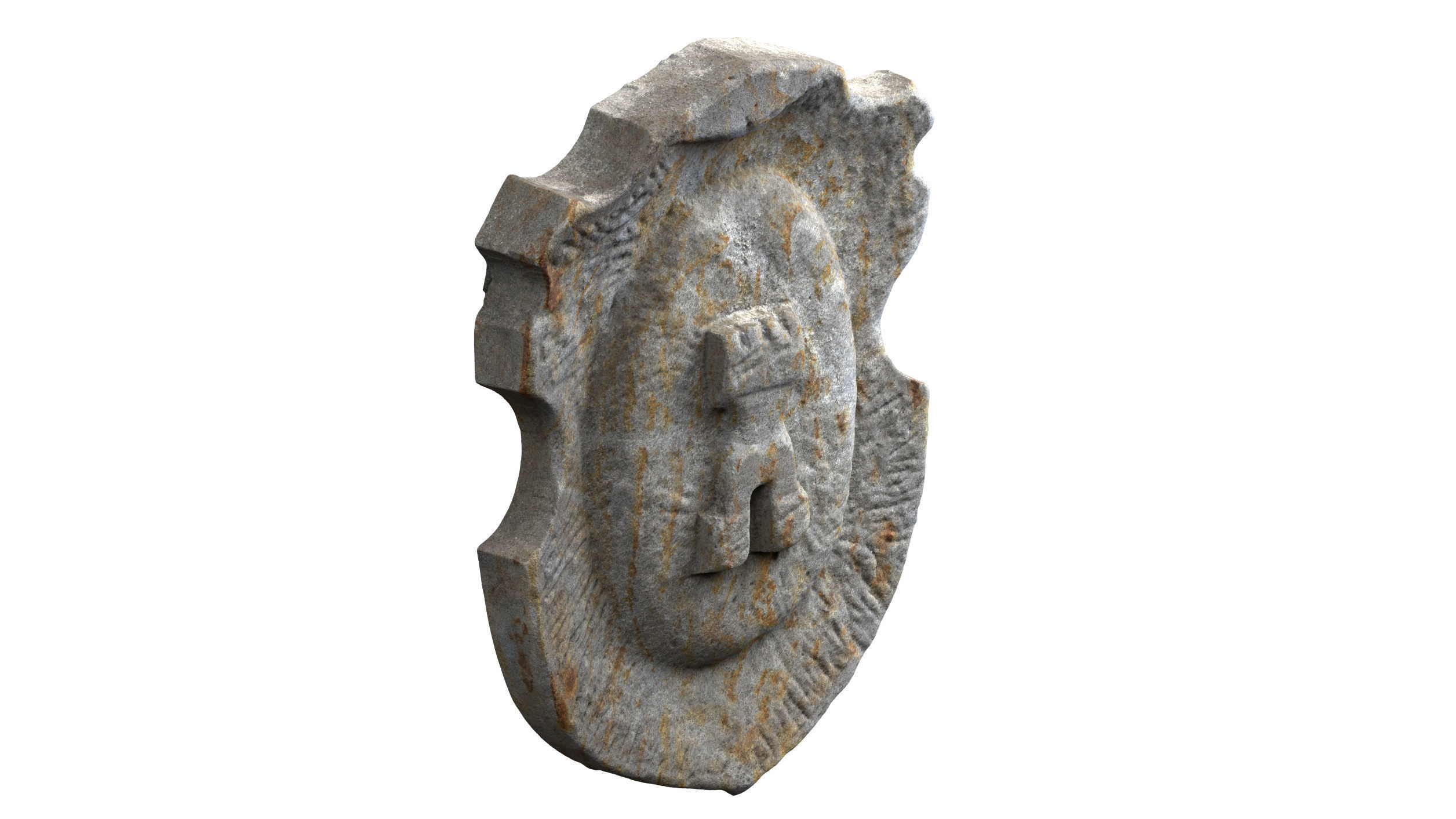 Medieval relief stone carving decoration 3D model | CGTrader
