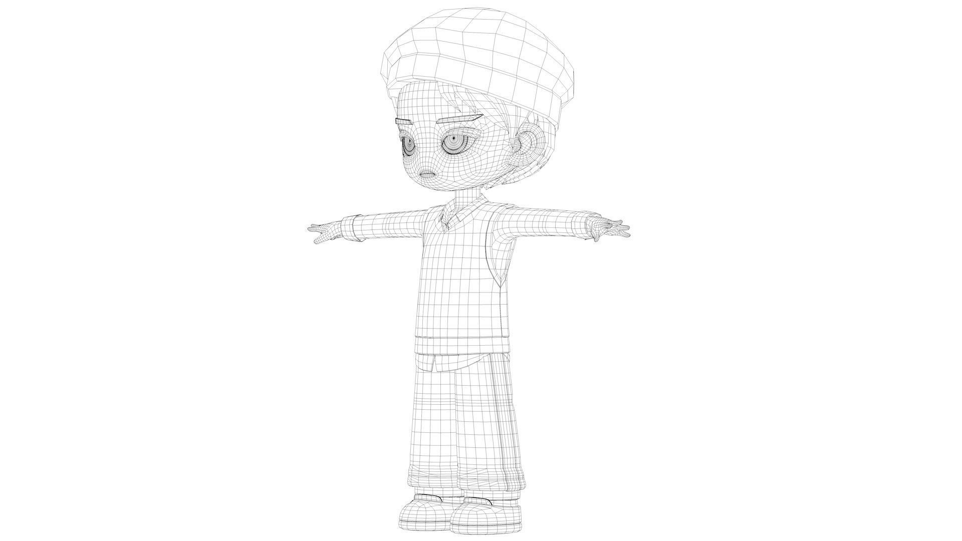 cartoon painter boy 3D model | CGTrader