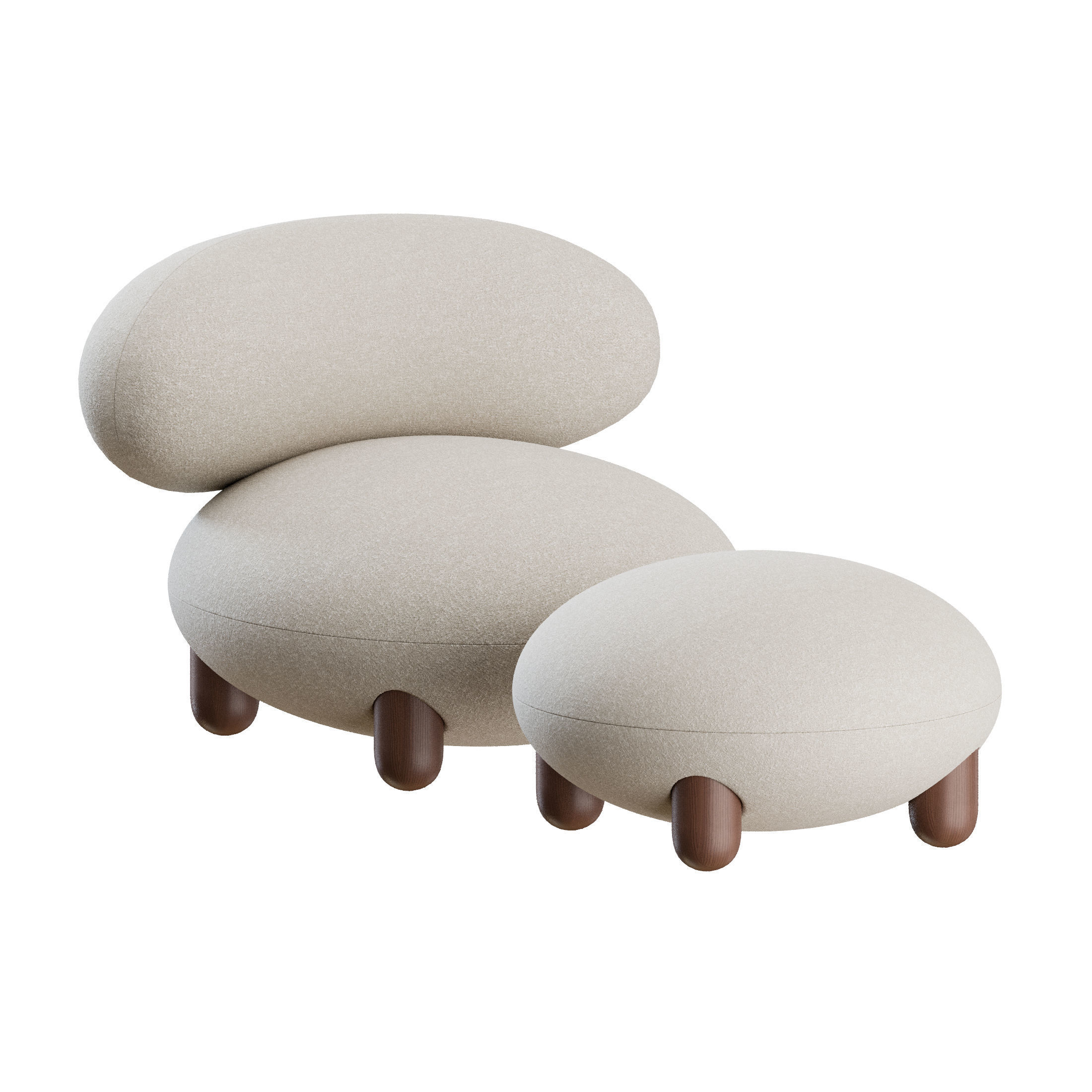 Flock Lounge Chair by noom 3D model | CGTrader