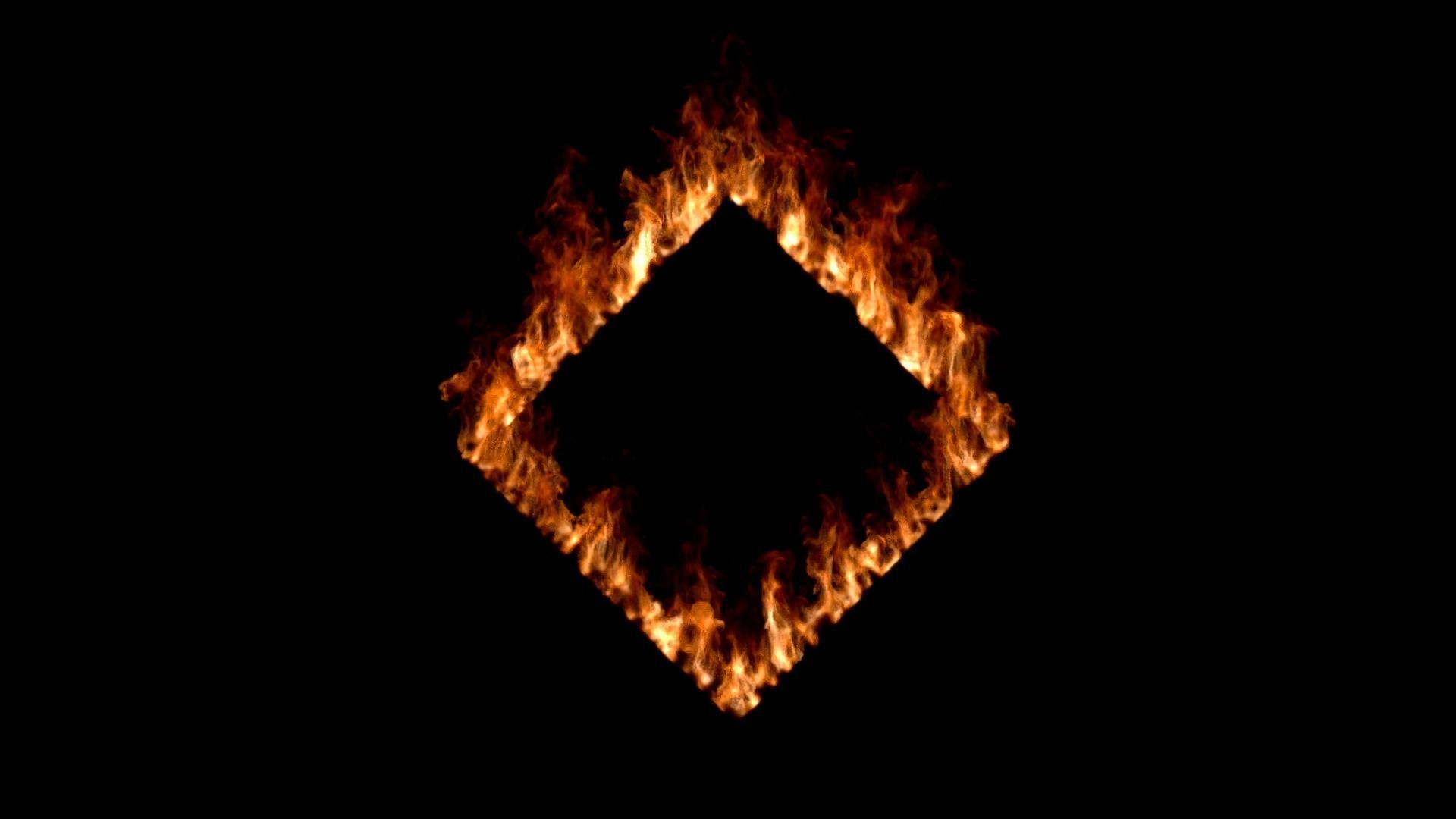 fire window burning square 3D model animated | CGTrader