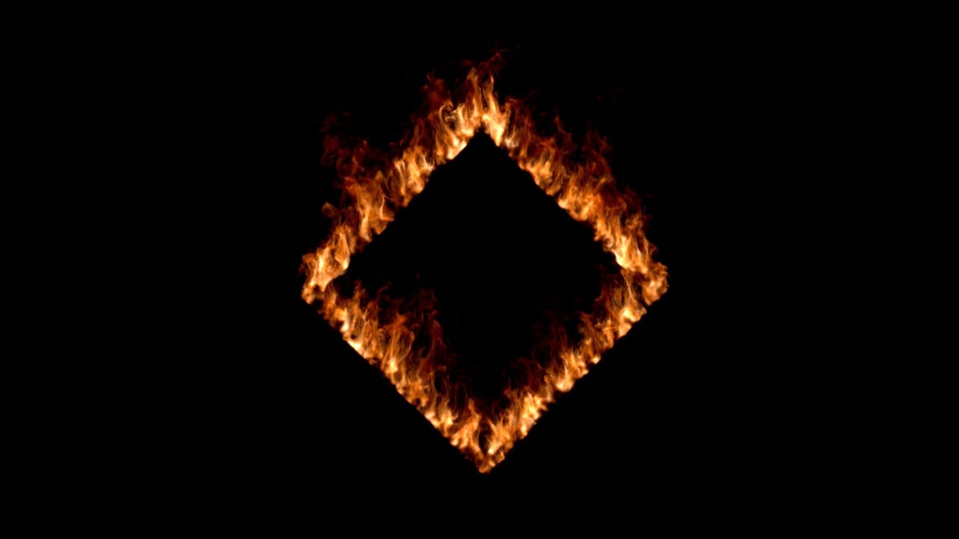 fire window burning square 3D model animated | CGTrader